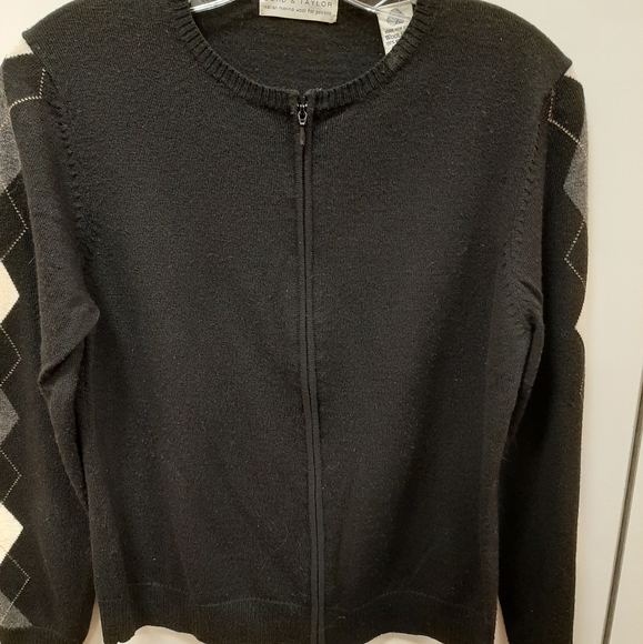 Lord & Taylor | Sweaters | Lord Taylor Black Merino Wool Sweater | Poshmark